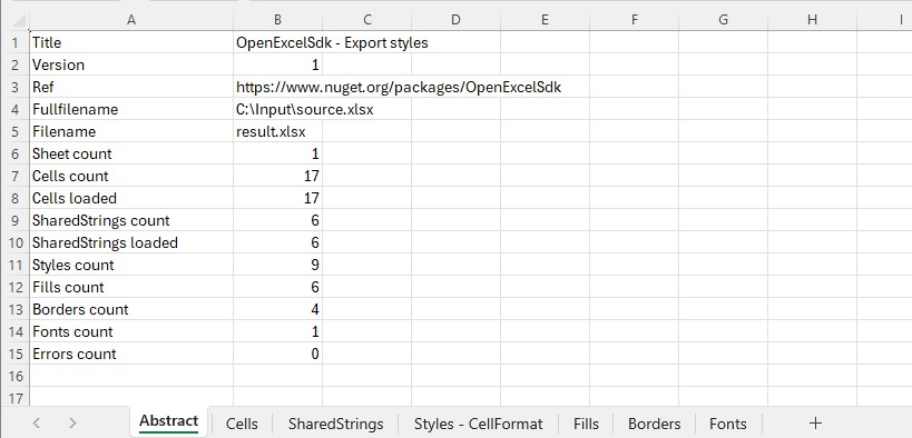 OpenExcelExport application